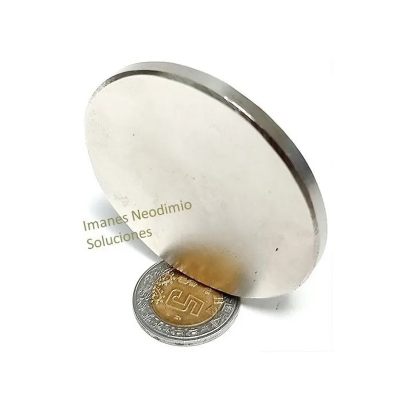 Imán 60mm x 5mm Neodimio Circular Súper Potente 13,500 Gauss