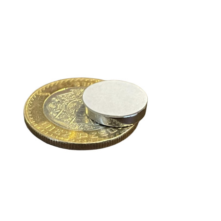 Imán 15mm x 3mm 3M Neodimio Con Adhesivo 12,000 Gauss
